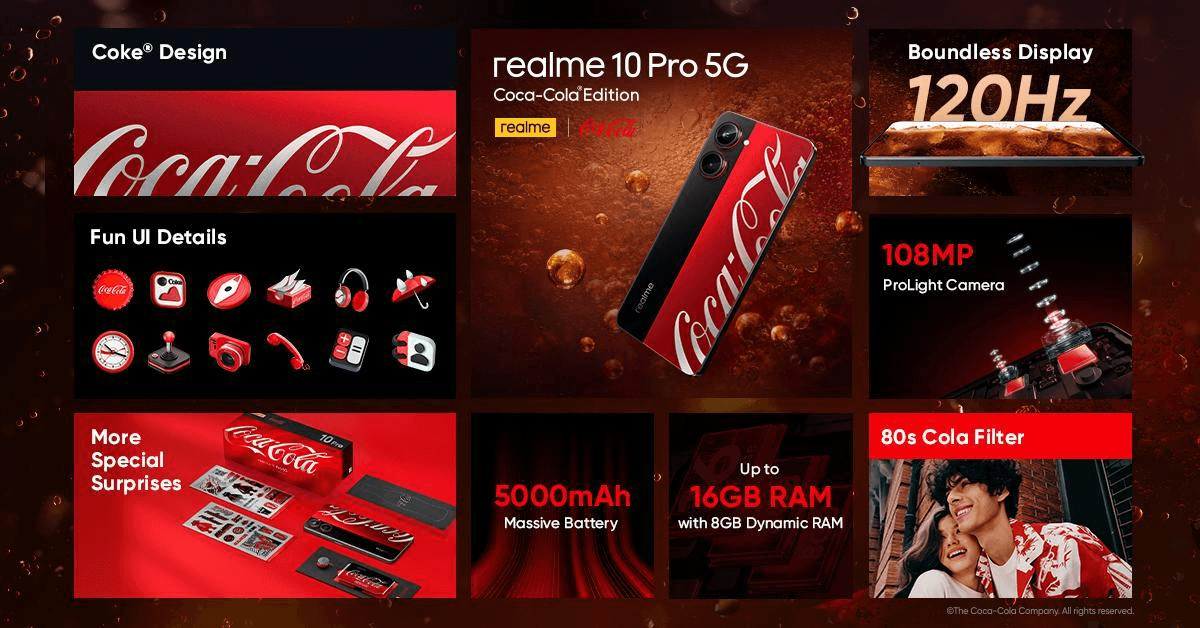 realme 10 Pro 5G Coca-Cola® Edition: A Rare Collector’s Item - One ...