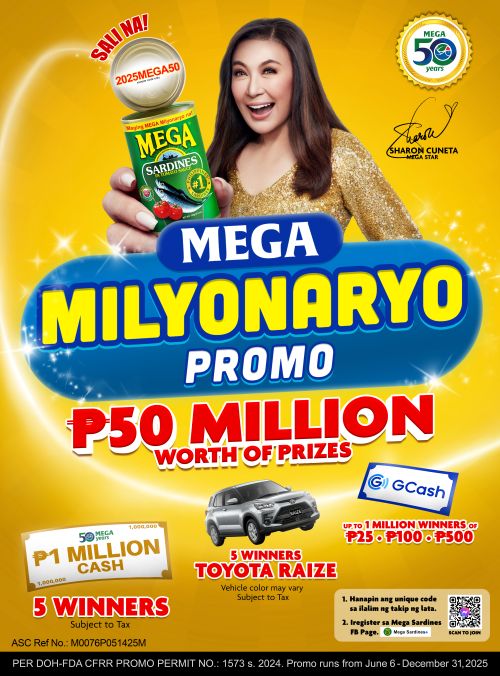 Mega Prime Foods 50 Years 50M Mega Milyonaryo Prizes
